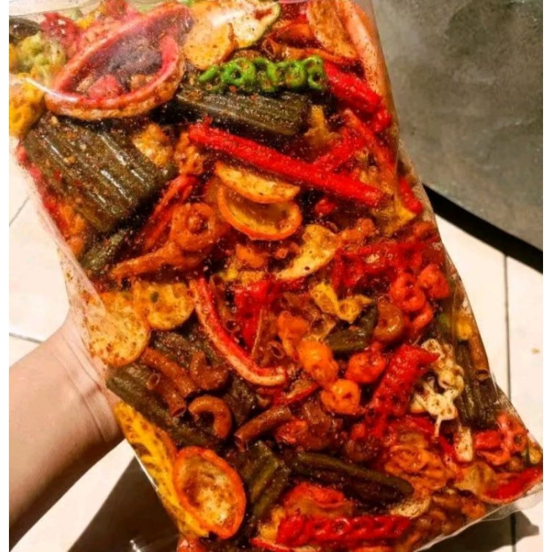 Jual seblak mix / seblak viral / seblak campur pedas daun jeruk ...