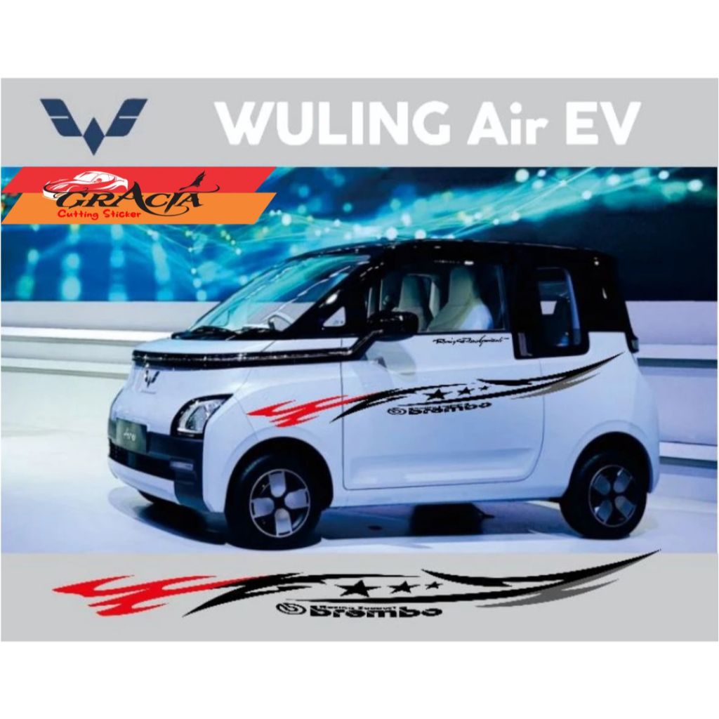Jual STICKER STIKER MOBIL AKSESORIS WULING AIR EV STICKER MOBIL WULING ...