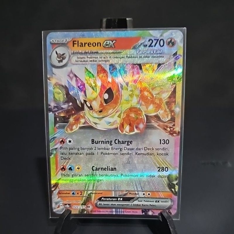 Jual flareon ex rr terastal festival 022 indonesia original kartu pokemon ori eevee | Shopee ...
