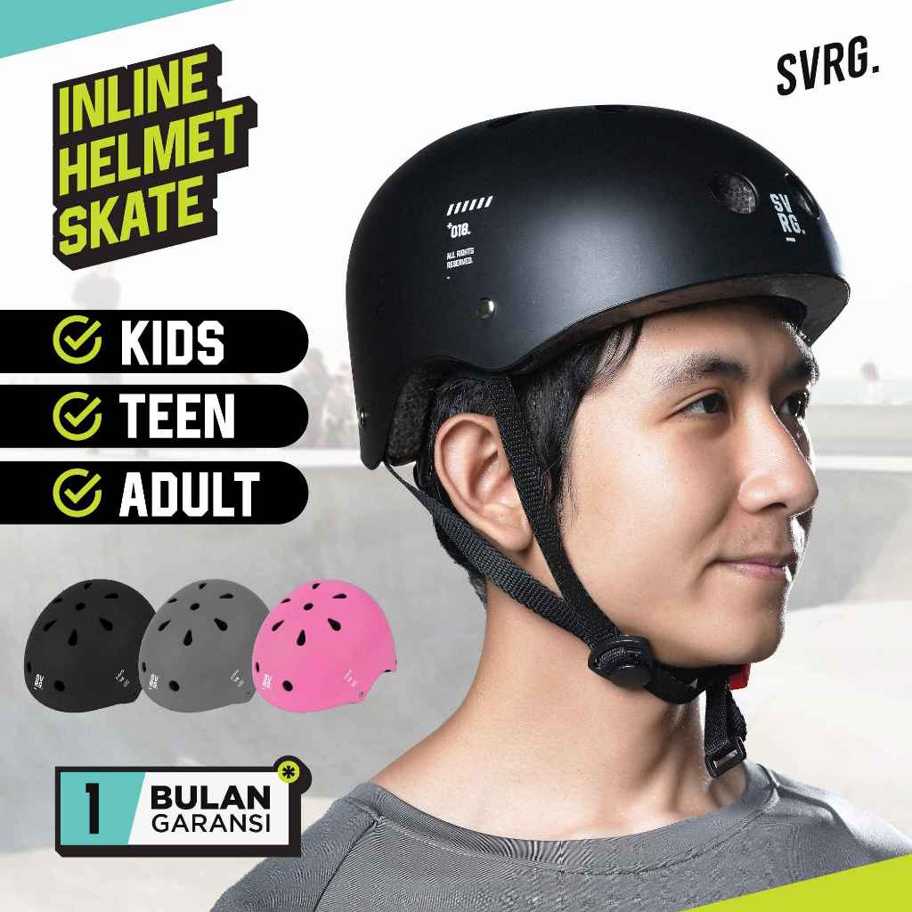 Jual SVRG Inline Skate Helmet - Helm Roller - Helm Skate Board BMX ...
