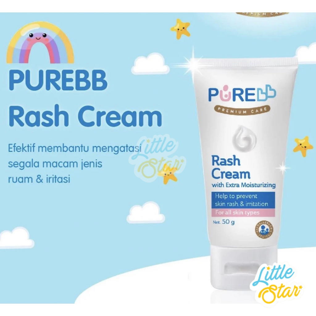 Jual PureBB Rash Baby Cream Lotion Bayi 50 Gr Krim Anti Ruam Anak ...