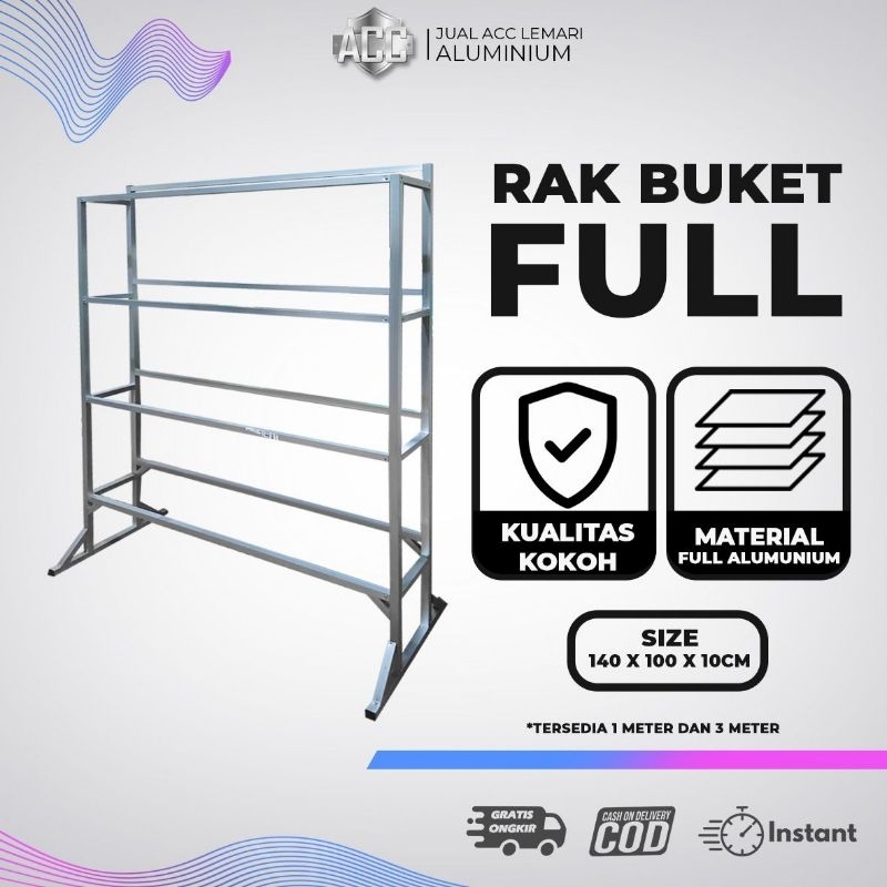 Jual Rak Buket full aluminium Bunga Ukuran 140 x 100 cm dan rak display ...
