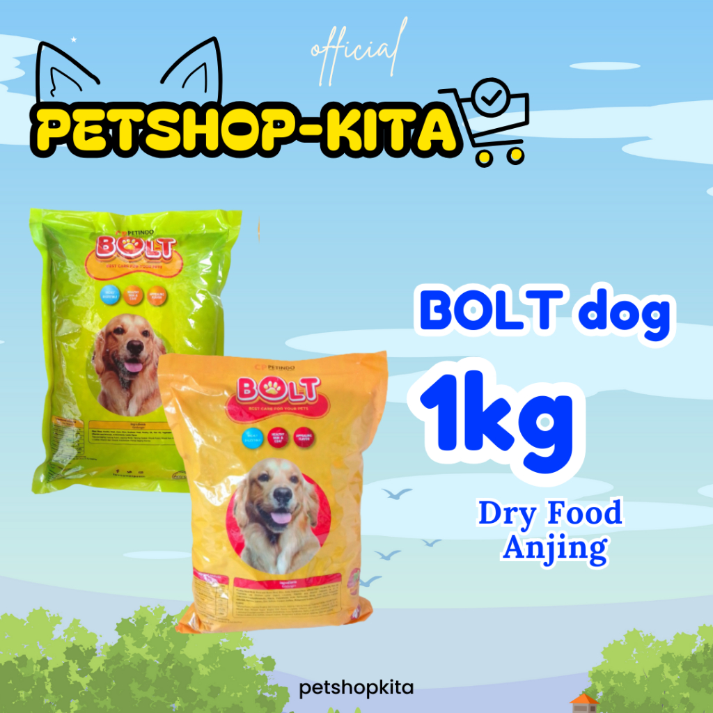 Jual BOLT DOG BEEF 1KG makanan anjing bolt | Shopee Indonesia