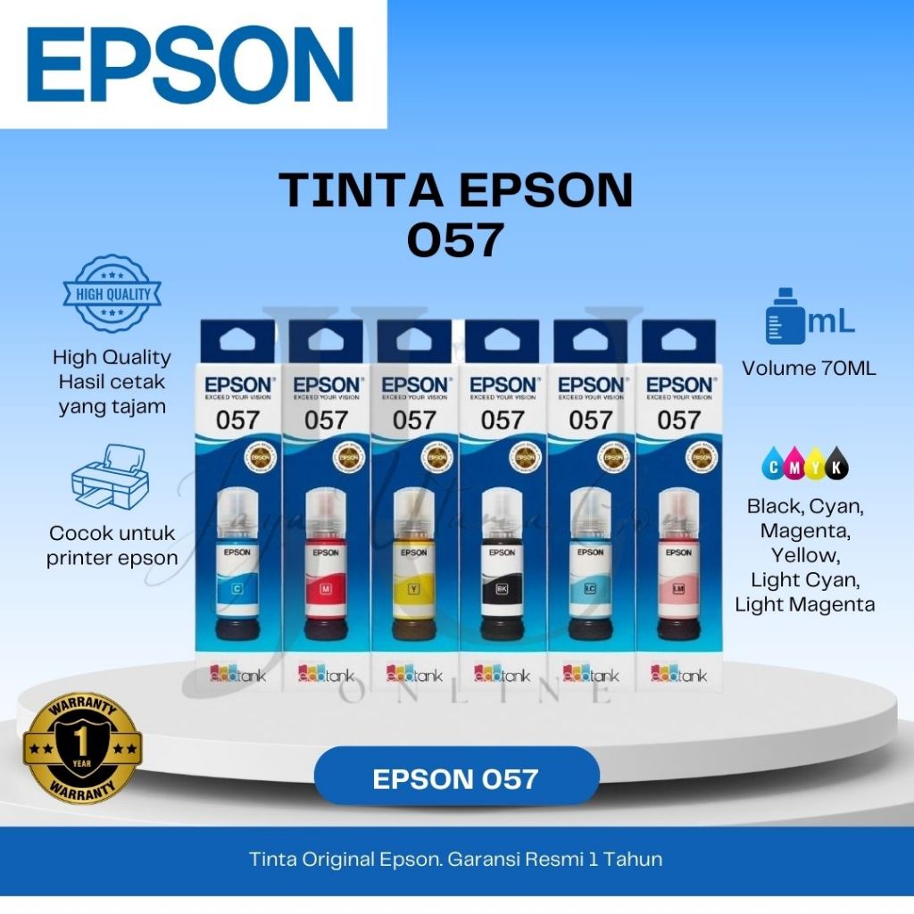 Jual Tinta Epson 057 Original for Printer L8050 L18050 | Shopee Indonesia