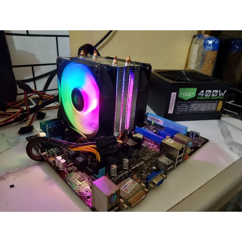 Jual Fan CPU Cooler Gaming HSF || RGB DOUBLE FAN New GARANSI 1 BULAN ...