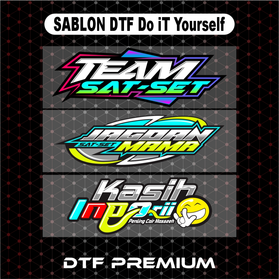 Jual Sablon Setrika DTF desain racing PART 02 - Sablon Satuan Custom ...