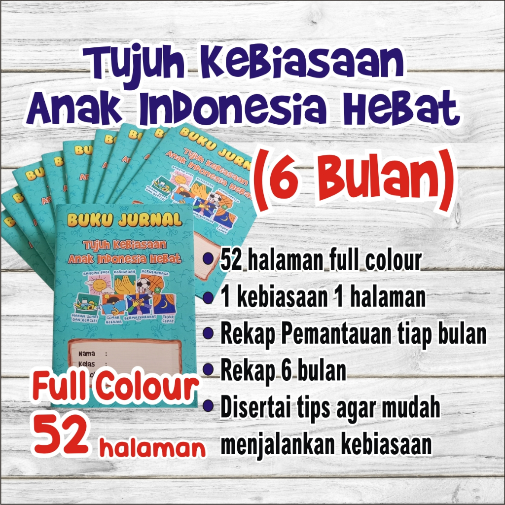 Jual Buku Jurnal 7 Kebiasaan Anak Indonesia Hebat SD/SMP/Sederajat | Shopee Indonesia
