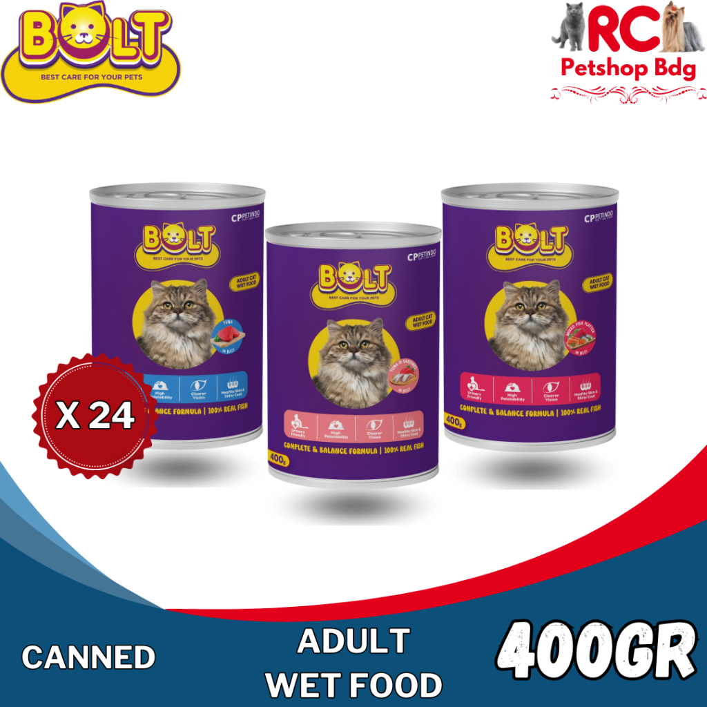 Jual Bolt Can Wet Adult Food - Makanan Kaleng Basah Kucing Dewasa 24 x ...