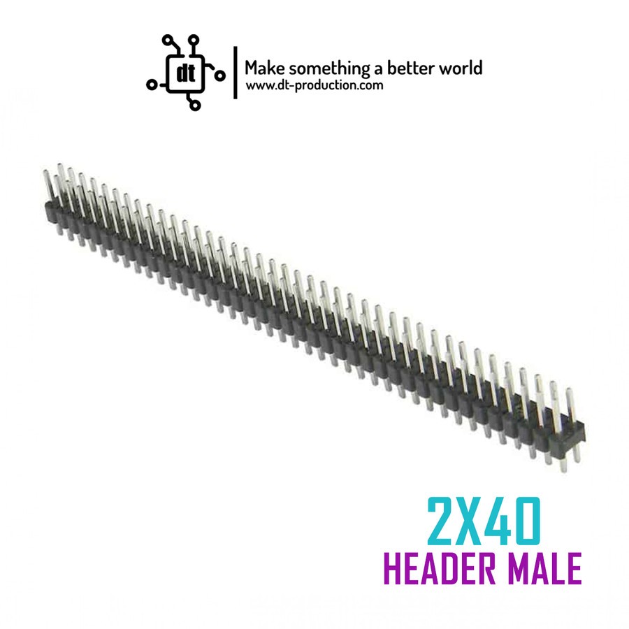 Jual Pin header male 2x40 lurus warna hitam | Shopee Indonesia