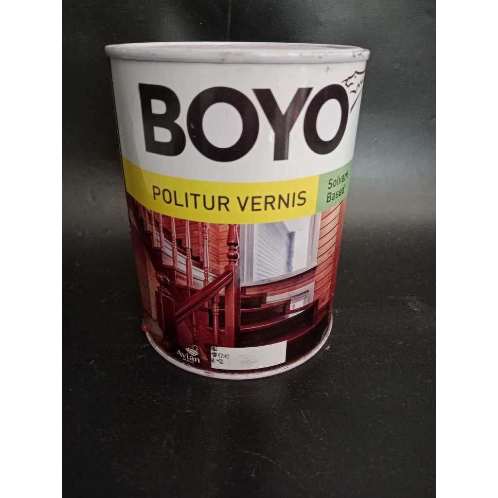 Jual BOYO POLITUR VERNIS SOLVENT BASED 1 Liter Cat POLITUR KAYU ( AVIAN ...