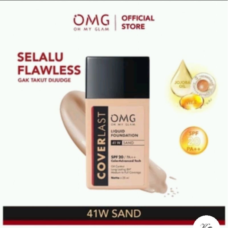Jual (PRELOVED) OMG Coverlast Liquid Foundation SPF 20 PA+++ Sand 41W | Shopee Indonesia
