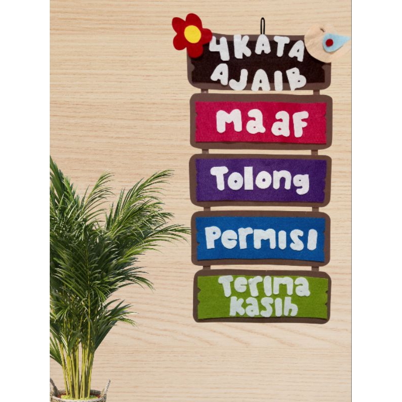 Jual Hiasan Dinding Kelas 4 Kata Ajaib | Shopee Indonesia