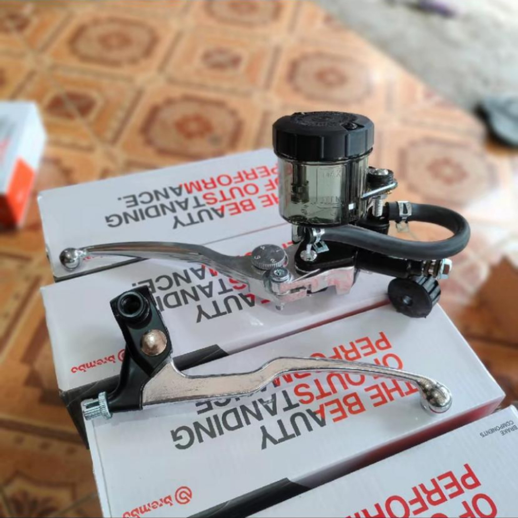 Jual Master rem radial KRS 1 tabung handle chrome 1 set kiri kanan ...