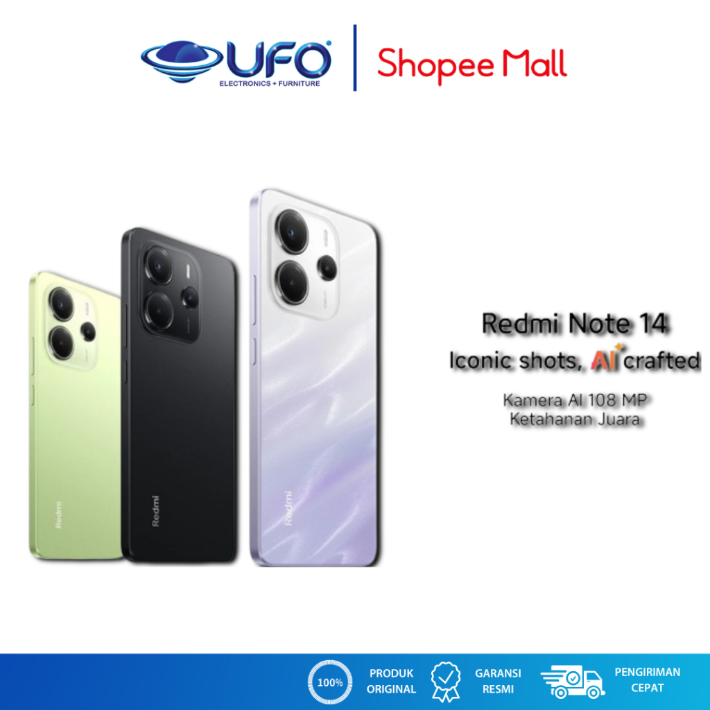 Jual Xiaomi Redmi Note 14 | 108MP AI camera | 5500 mAh 33 W turbo ...
