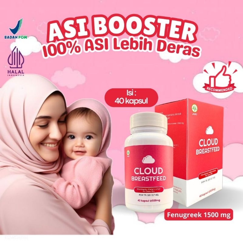 Jual ASI Booster Melancarkan ASI CLOUD Breastfeed 40 Kapsul ASI Booster ...