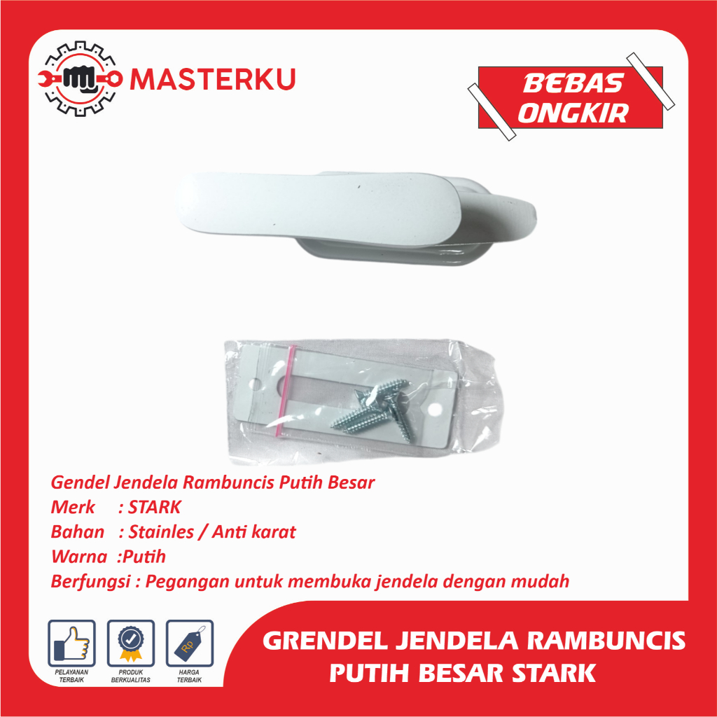 Jual Grendel Rambuncis SN STARK / grendel jendela stark / pegangan ...