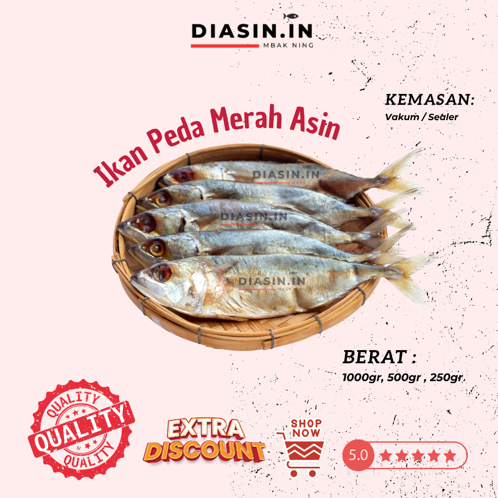 Jual Ikan Asin Peda Merah Super Berat 1Kg, 500Gr, 250Gr - Kemasan Vakum ...