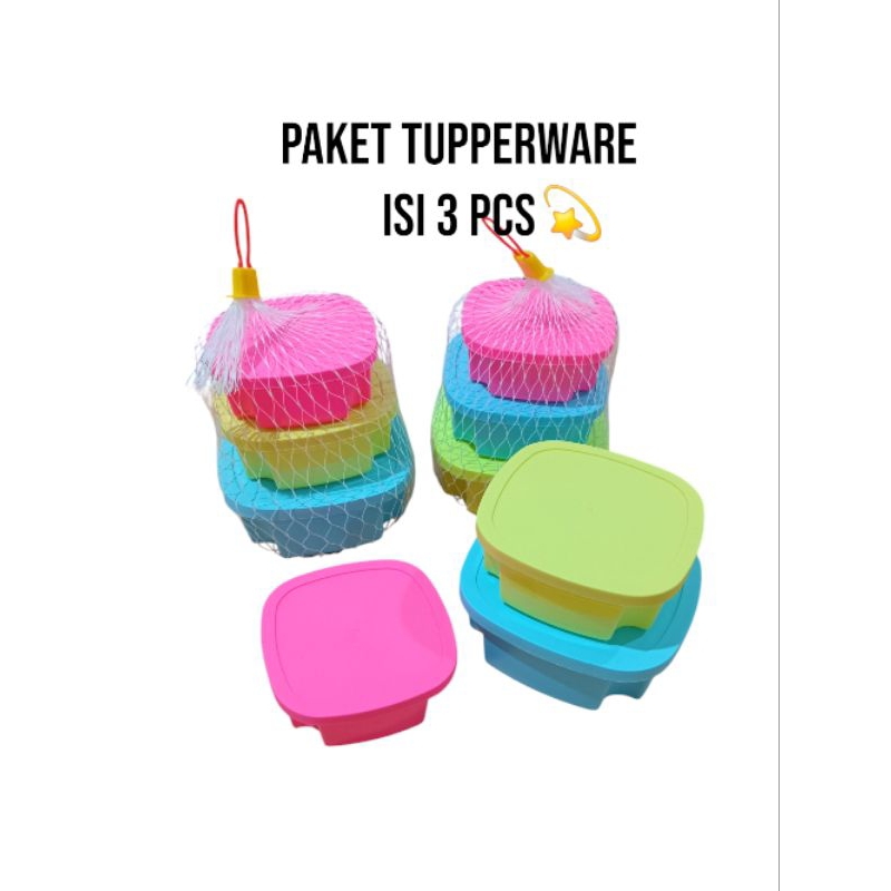 Jual THINWALL TUPPERWARE PAKET TUPPERWARE KOTAK MAKAN | ISI 3 PCS ...