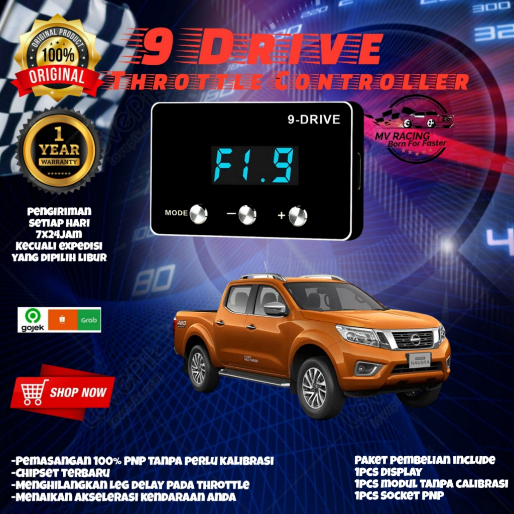 Jual Original 9 Drive Throttle Controller NISSAN NAVARA 9Drive Piggyback Remap ECU | Shopee ...
