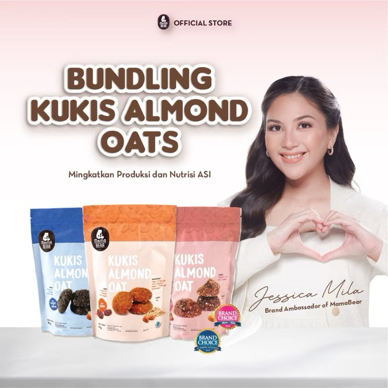 Jual SALE !! MamaBear KUKIS ALMOND OAT Cookies & Cream - KUKIS ASI ...