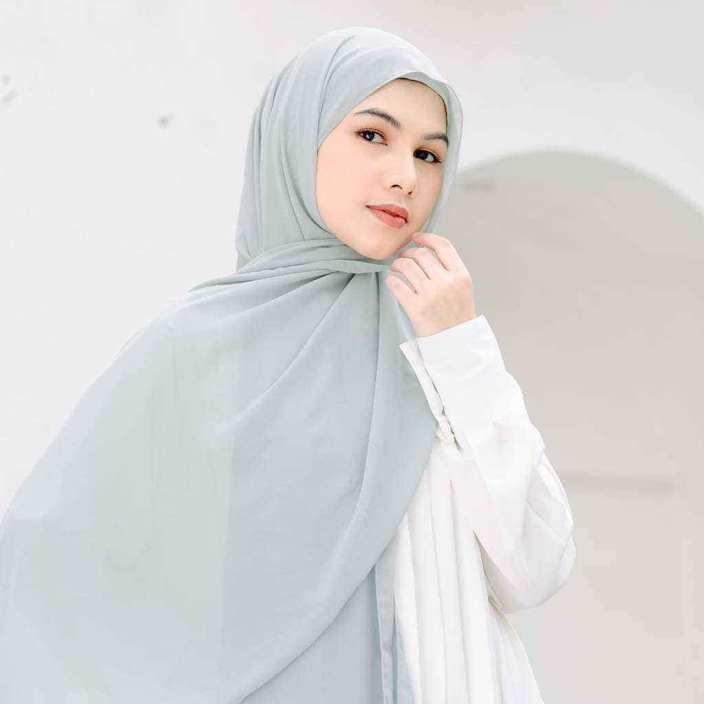 Jual Pashmina Ceruty BabyDoll Premium Pouch Kerudung Pashmina Ceruty polos Rumah Hija'b | Shopee ...