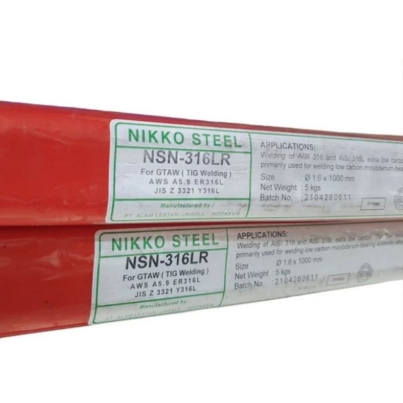 Jual Kawat Las NIKKO STEEL NSN-316LR AWS ER316L GTAW|Dia 1,6mm|2,0mm|2 ...