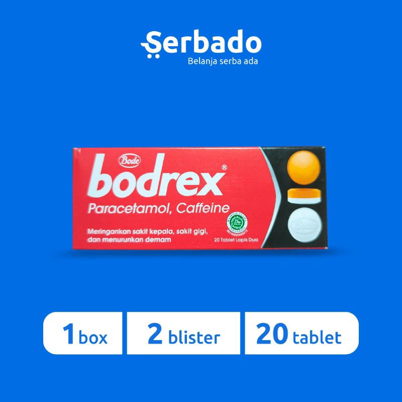 Jual Bodrex Tablet Kemasan Blister 1 Box (isi 20 tablet) | Shopee Indonesia