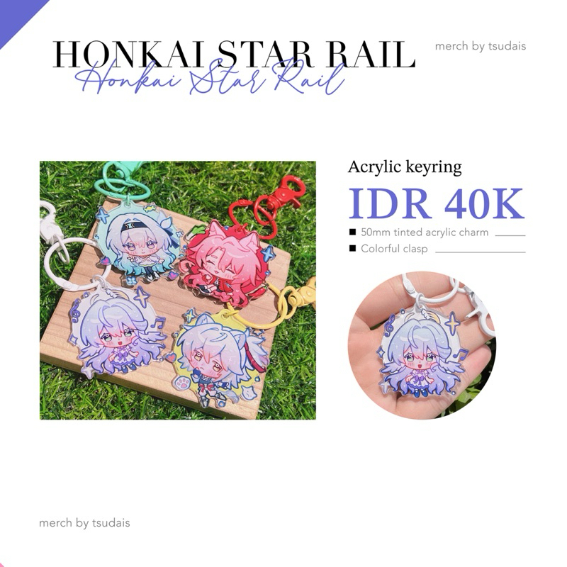 Jual HONKAI STAR RAIL KEYRING FAN MERCH BY TSUDAIS | Shopee Indonesia