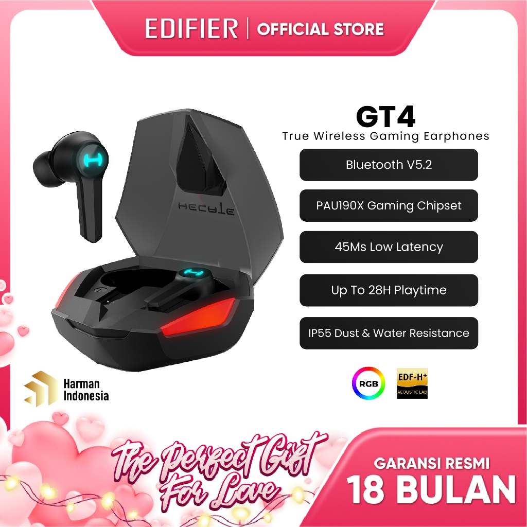 Jual HECATE by EDIFIER GT4 True Wireless Gaming Earphone | Shopee Indonesia