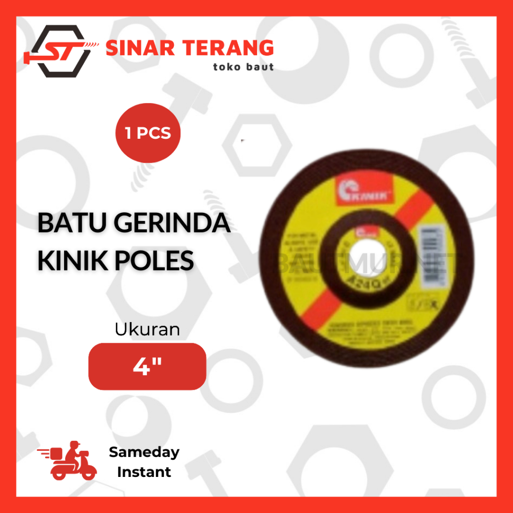 Jual Batu Gerinda KINIK Poles 4" - Batu Gurinda Slep KINIK 100x6 ...