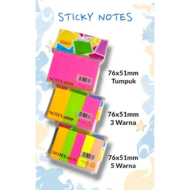 Jual Label stiker stik note / Sticky Notes 76x51 | Shopee Indonesia