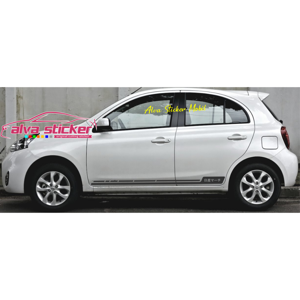 Jual promo sticker march stiker march list cutting sticker mobil nissan ...