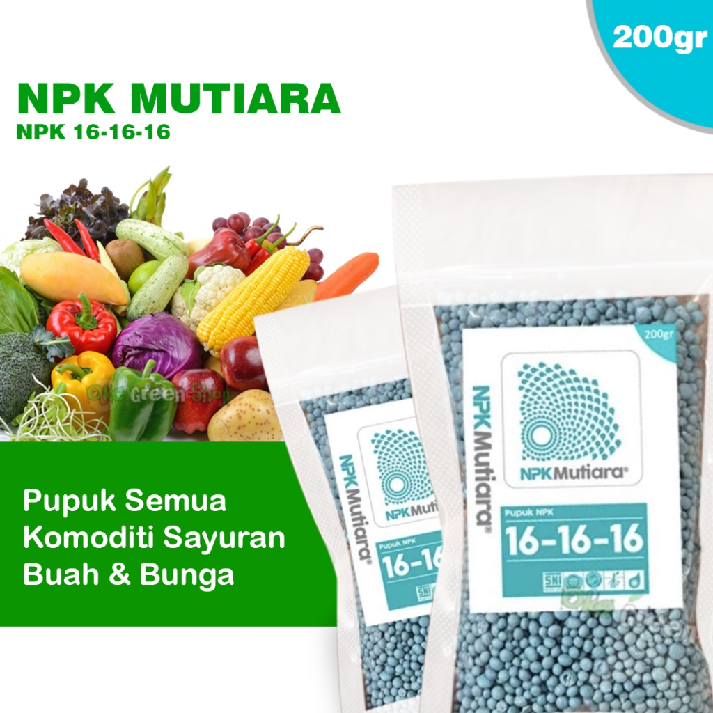 Jual 200gr - Pupuk NPK Mutiara Meroke 16 16 16 Original Repackge ...