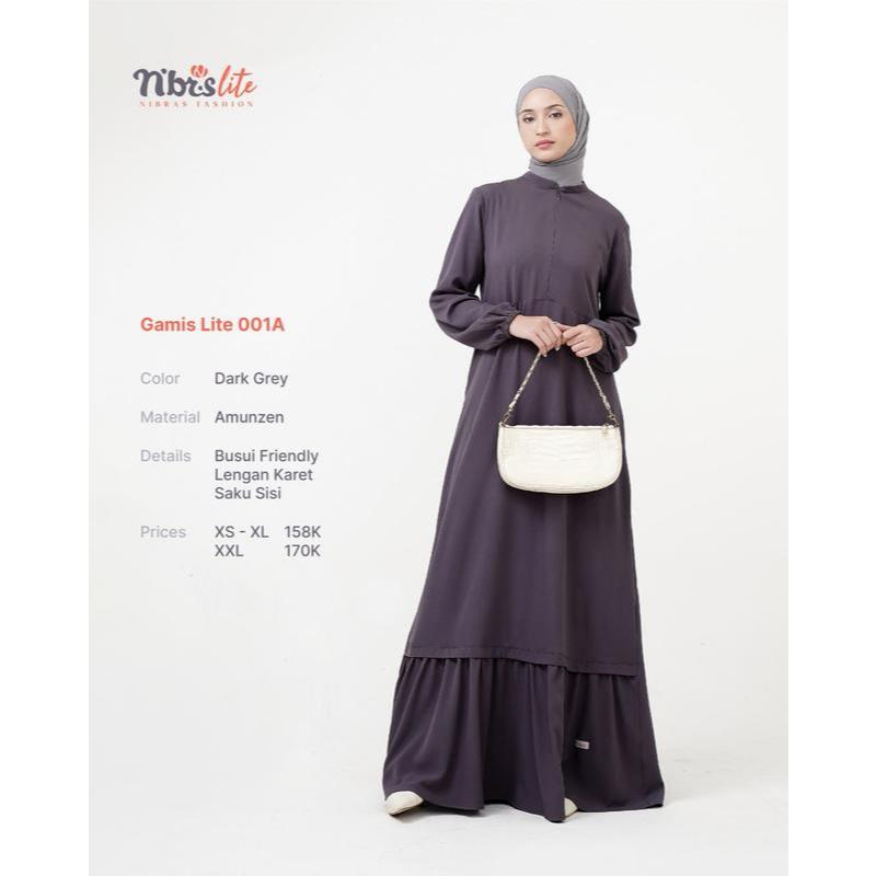 Jual Gamis Lebaran Wanita Model Nibras polos Modis Susun Bawah Busui ...