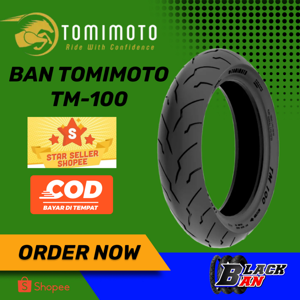 Jual BAN TOMIMOTO TM-100 Free Kaos TL(TUBELESS) | Shopee Indonesia