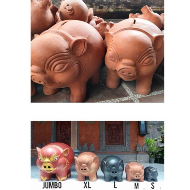 Jual [ SJB ] Celengan Babi Tanah Liat (Bisa Req nama) | Shopee Indonesia