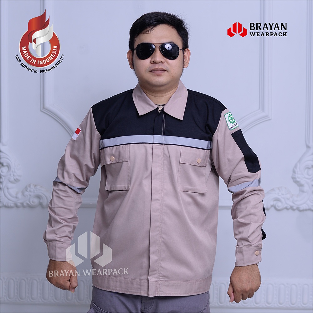 Jual Baju Proyek Lengan Panjang Wearpack Safety Kemeja Kerja Pakaian ...