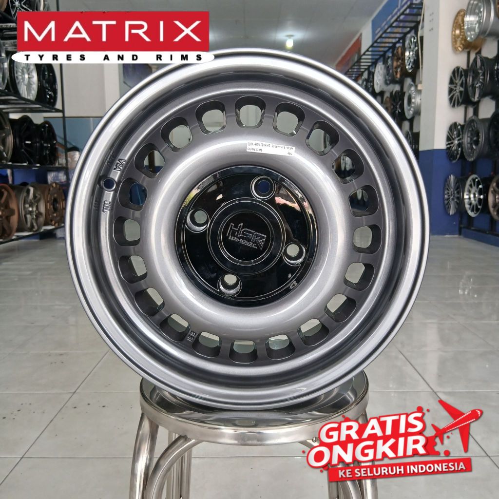 Jual VELG MOBIL RING 14X5,5 HOLE 4X100-114,3 VELG RACING HSR TYPE BSI | Shopee Indonesia