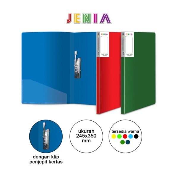 Jual Clip Jenia /Map Plastik Jepit F4 Merah 1 PCS - | Shopee Indonesia