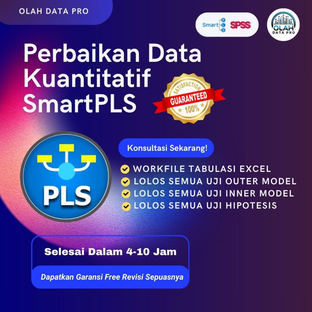 Jual PERBAIKAN DATA KUANTITATIF/LOLOS SEMUA UJI SEM-PLS/SmartPLS/PERBAIKAN DATA KUESIONER/OLAH ...