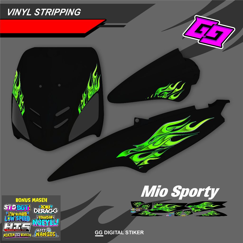 Jual STRIPPING SIMPEL YAMAHA MIO SPORTY API LIVERY SS R TERBARU ...