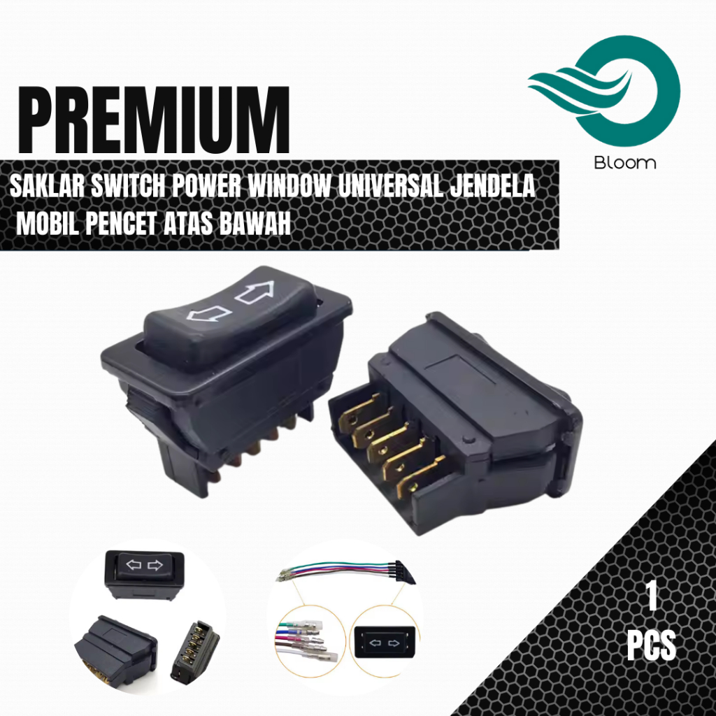 Jual SAKLAR SWITCH POWER WINDOW UNIVERSAL JENDELA MOBIL PENCET ATAS ...