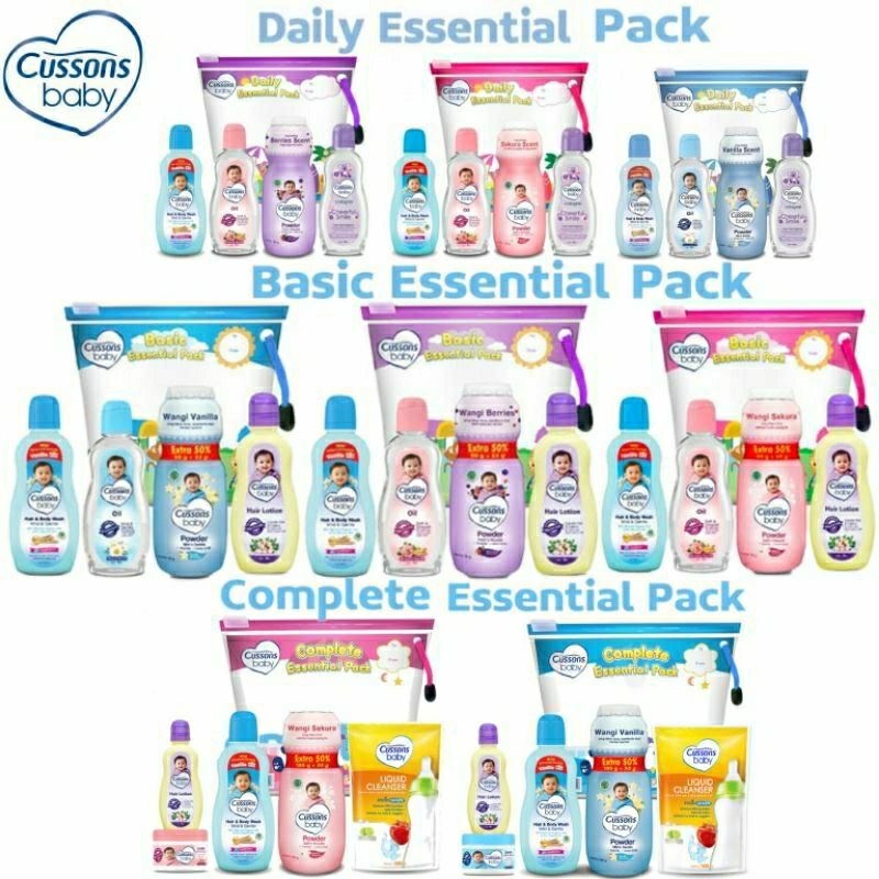 Jual CUSSONS BABY BASIC ESSENTIAL PACK, DAILY ESSENTIAL PACK, TRAVEL ...
