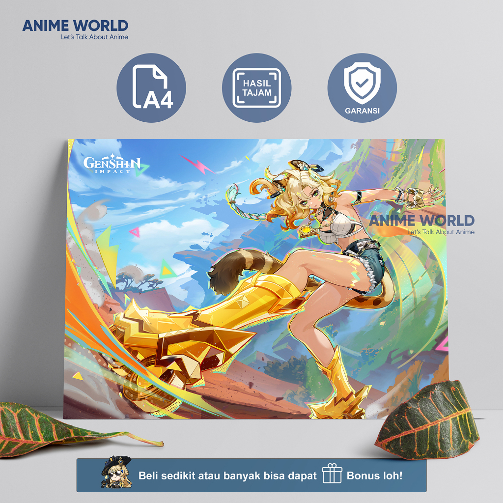 Jual Poster Genshin Impact Xilonen Terbaru Full Color | Shopee Indonesia