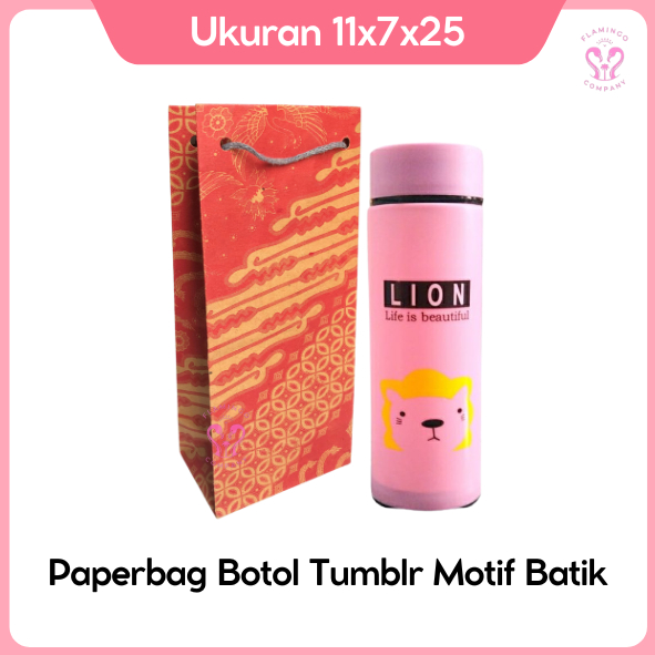 Jual PAPER BAG MINI BOTOL TUMBLR MOTIF BATIK UKURAN 11X7X25 PAPERBAG ...