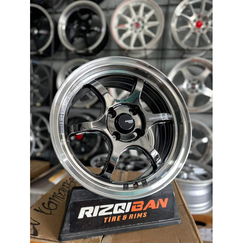 Jual velg advan rg d2 r15 black chrome lebar 6,5 et41 kondisi baru | Shopee Indonesia