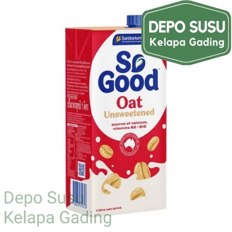 Jual So Good Oat 1 Liter Unsweetened Milk Original Susu Oatly ...