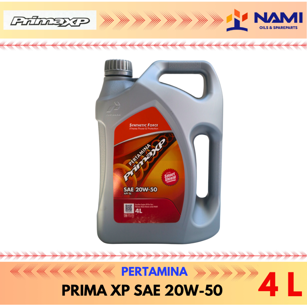 Jual *PERTAMINA PRIMA XP SAE 20W50 (4L) GALON* Oli Pelumas Mesin Mobil ...