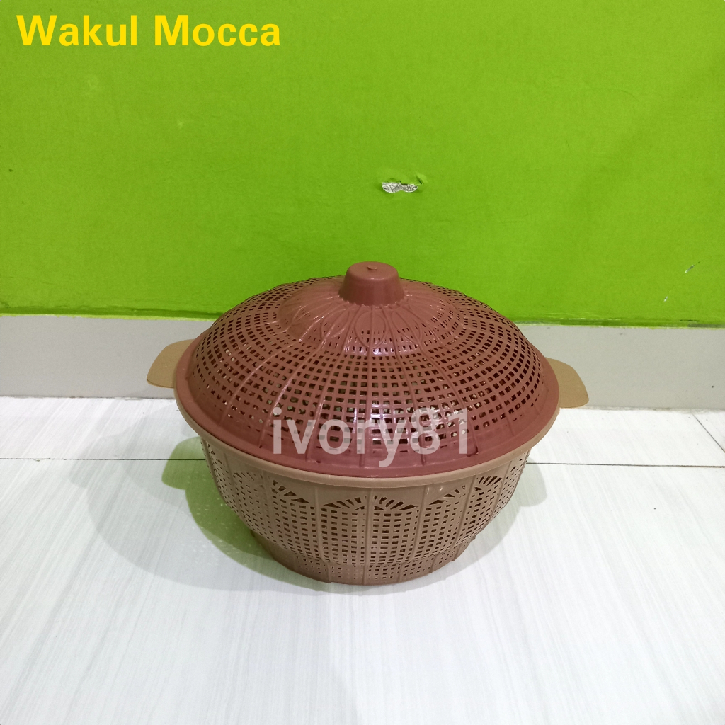 Jual 1PCS Wakul Mocca wakul coklat + tutup bakul nasi wakul coklat ...