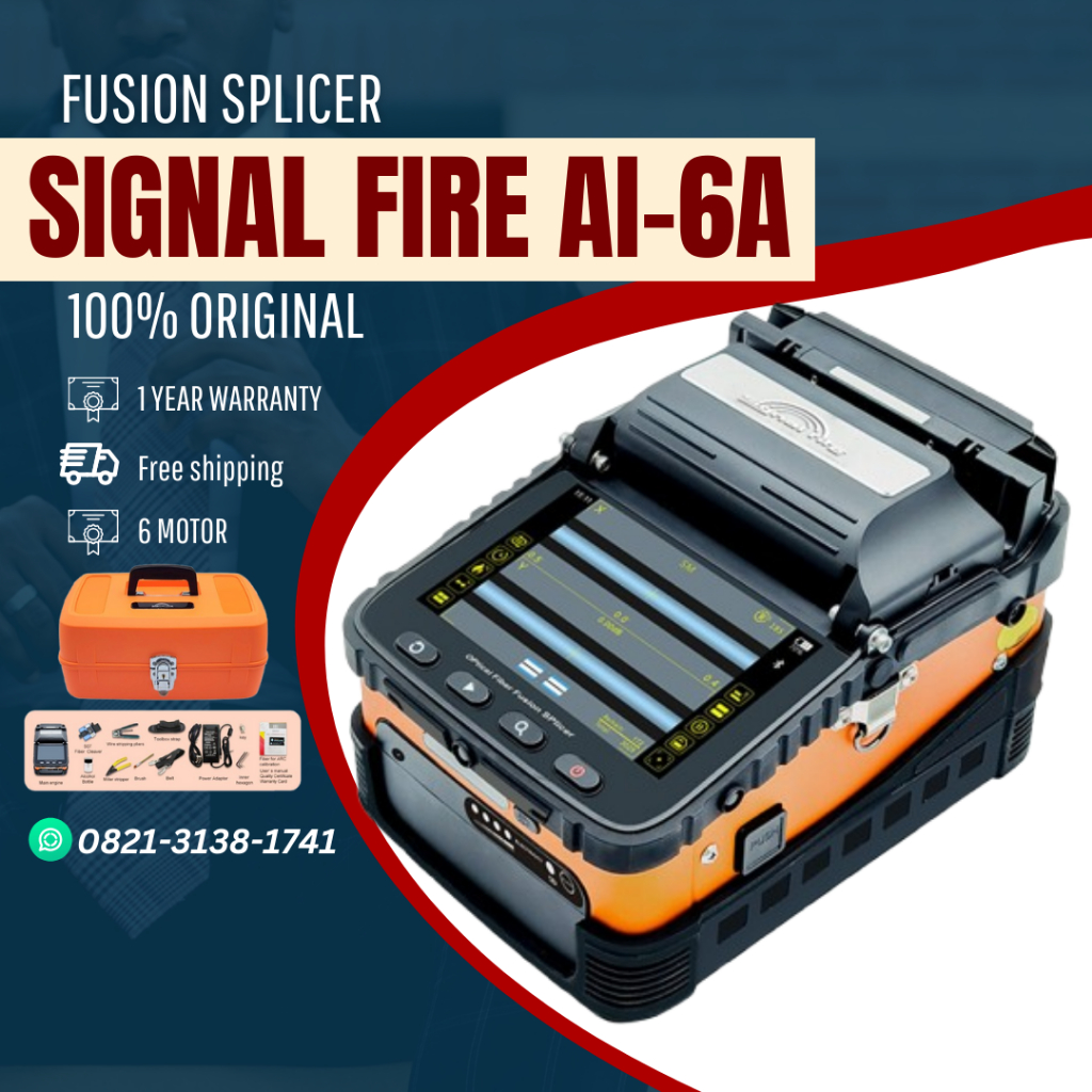 Jual Signal Fire AI-6A Optical Fiber Fusion Splicer Alat Sambung Kabel ...